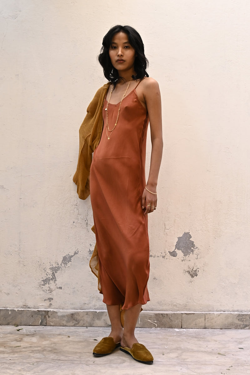 Rose Slip Dress | Terracotta – The White Raven